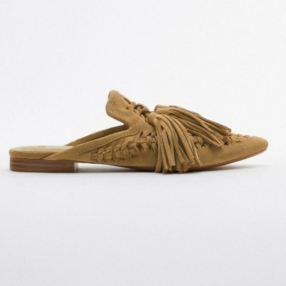 Zara | Shoes | Zara New Suede Open Back Loafer | Poshmark